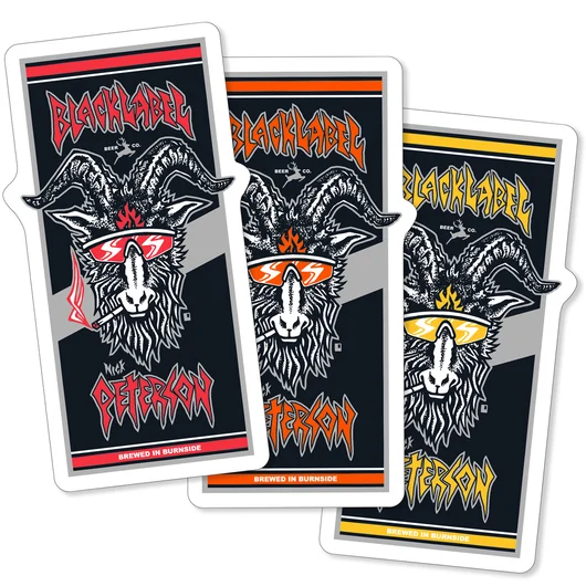 Black Label - Nick Peterson "BURNSIDE BREW" Sticker