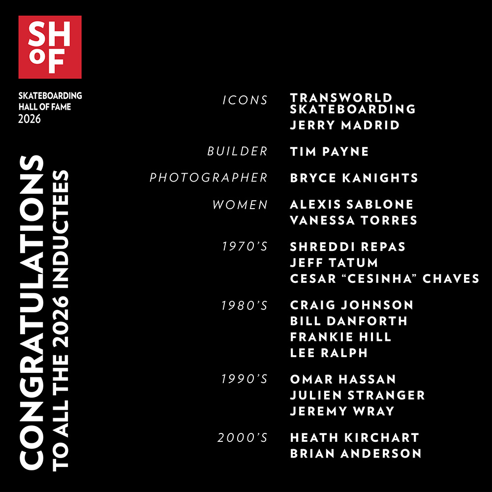 SHoF - The International Skateboarding Hall of Fame Announces Class of ...